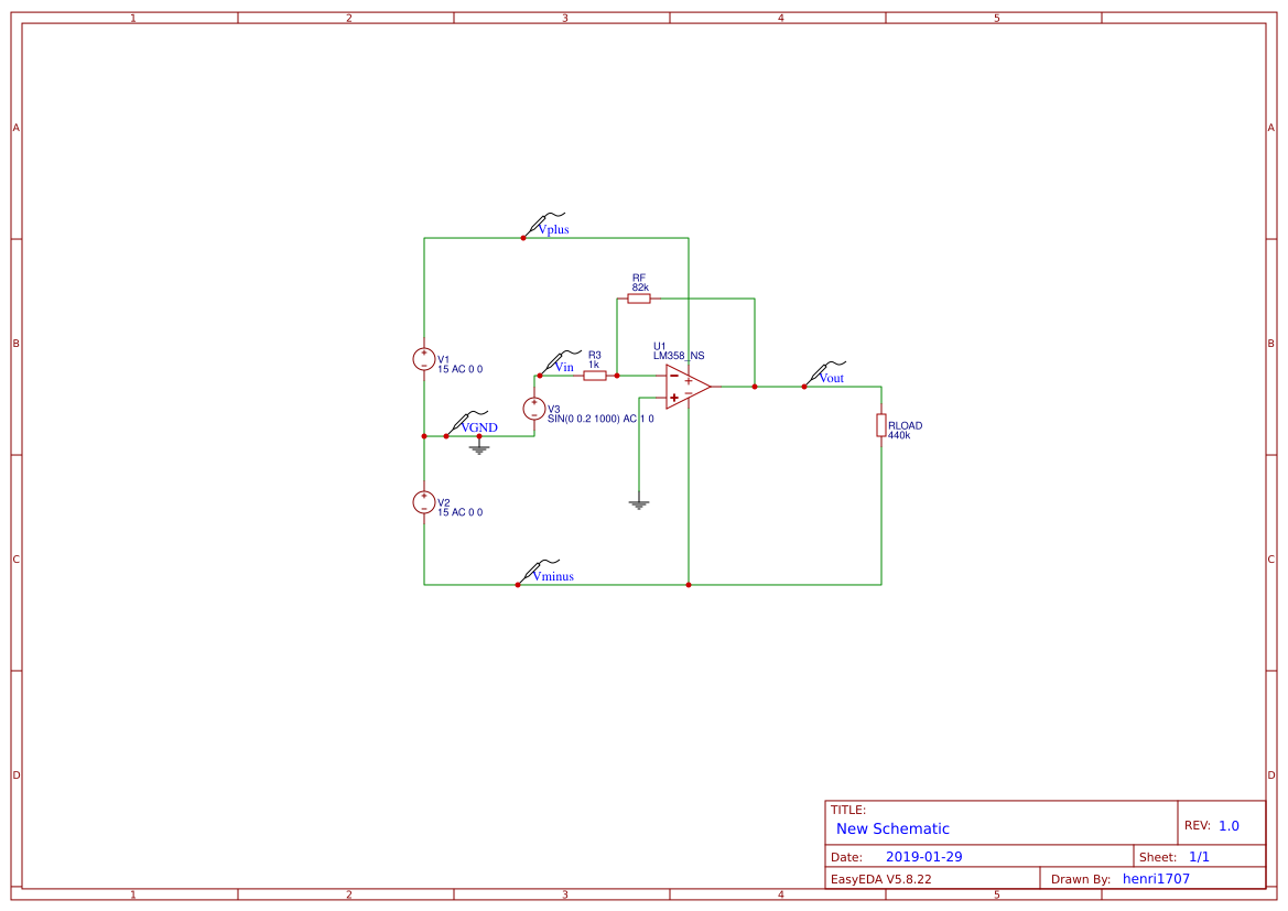 Inverting OpAmp - EasyEDA open source hardware lab