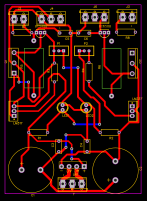 Fuente simétrica variable - OSHWLab