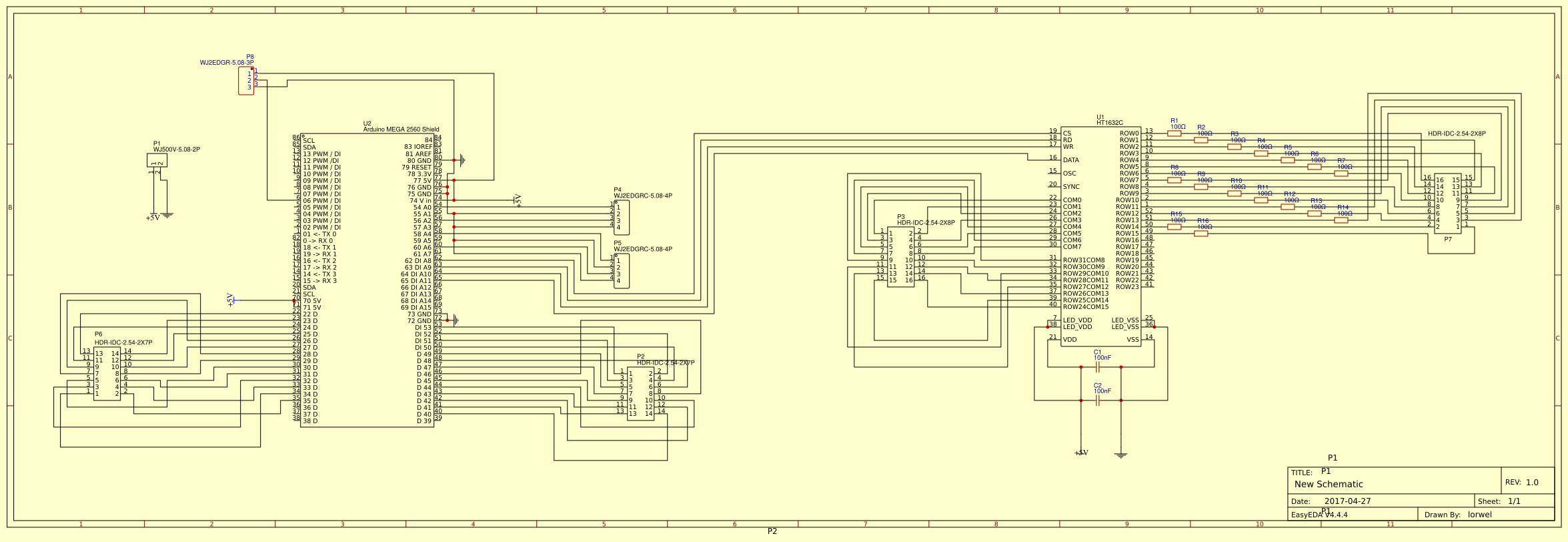 Eindwerk: Shield Arduino Mega2560 - OSHWLab