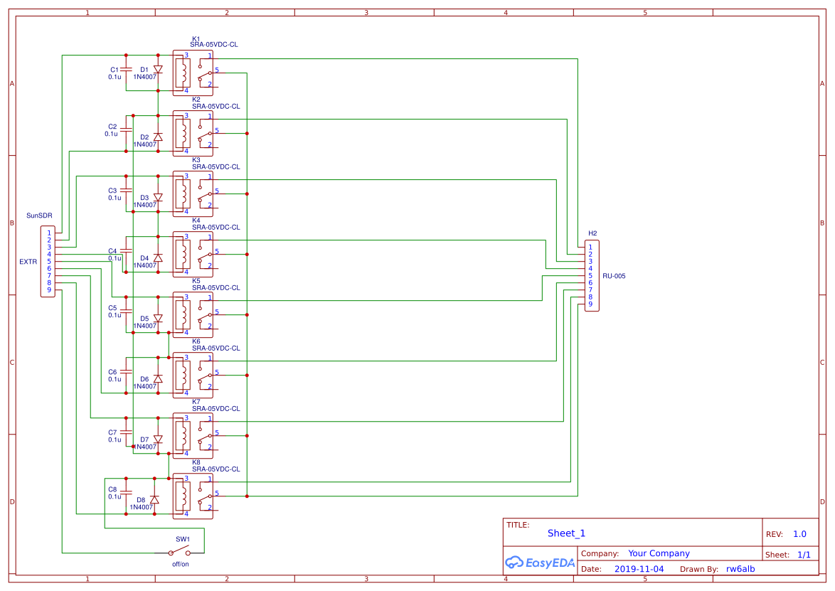 Управление коммутатором RU-005 - OSHWLab