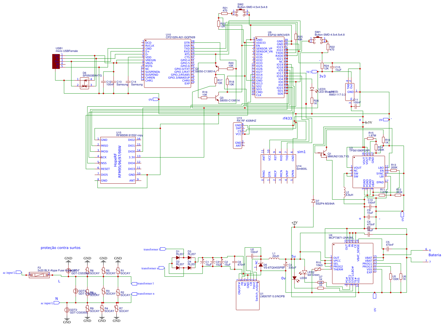 monitor de fusivel - OSHWLab