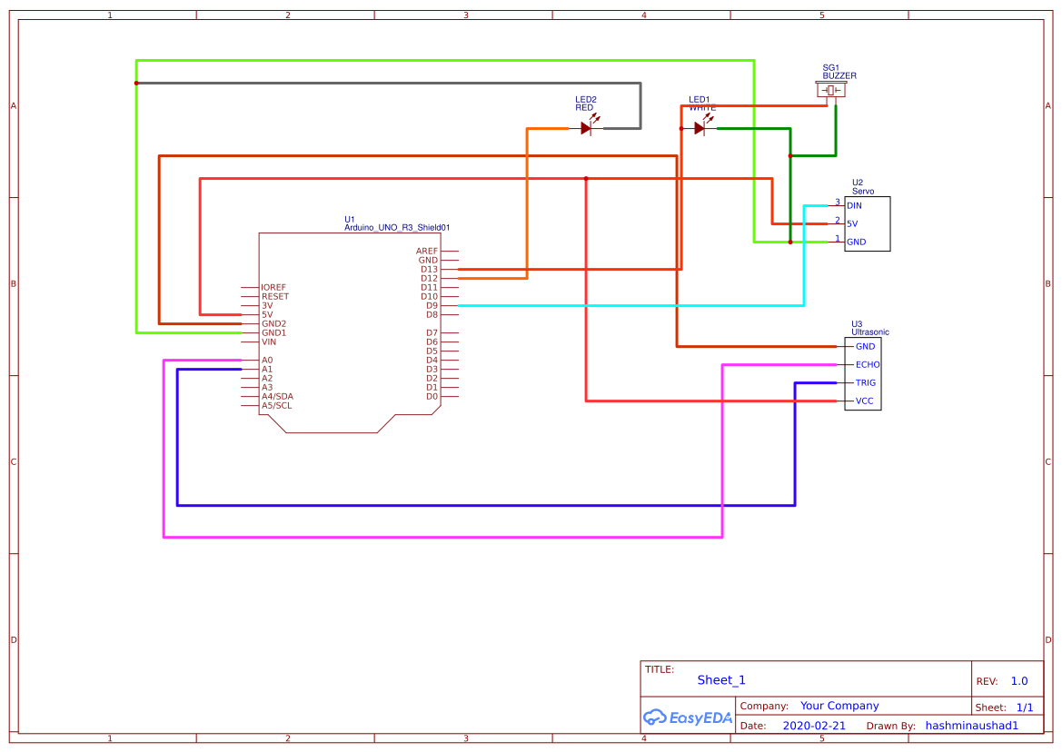 TOLL TAX WITH SERVO AND ULTRASONIC - Platform for creating and sharing projects - OSHWLab