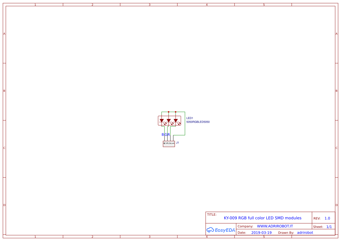 KY-009 RGB full color LED SMD module - EasyEDA open source hardware lab