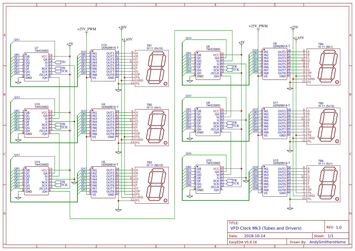 VFDClock - EasyEDA open source hardware lab