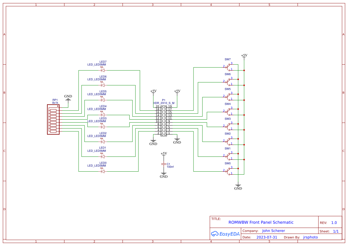 ROMWBW Front Panel - OSHWLab