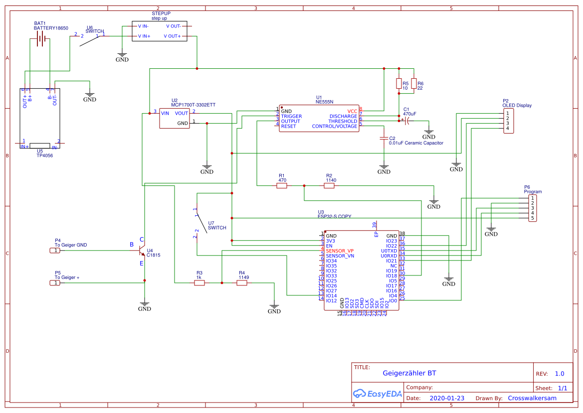 Geigerzaehler Bluetooth - OSHWLab