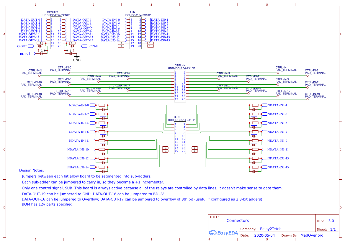 Zuse Relay Adder - OSHWLab