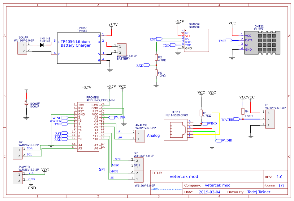 Autonomous weather station V1 - Platform for creating and sharing projects - OSHWLab
