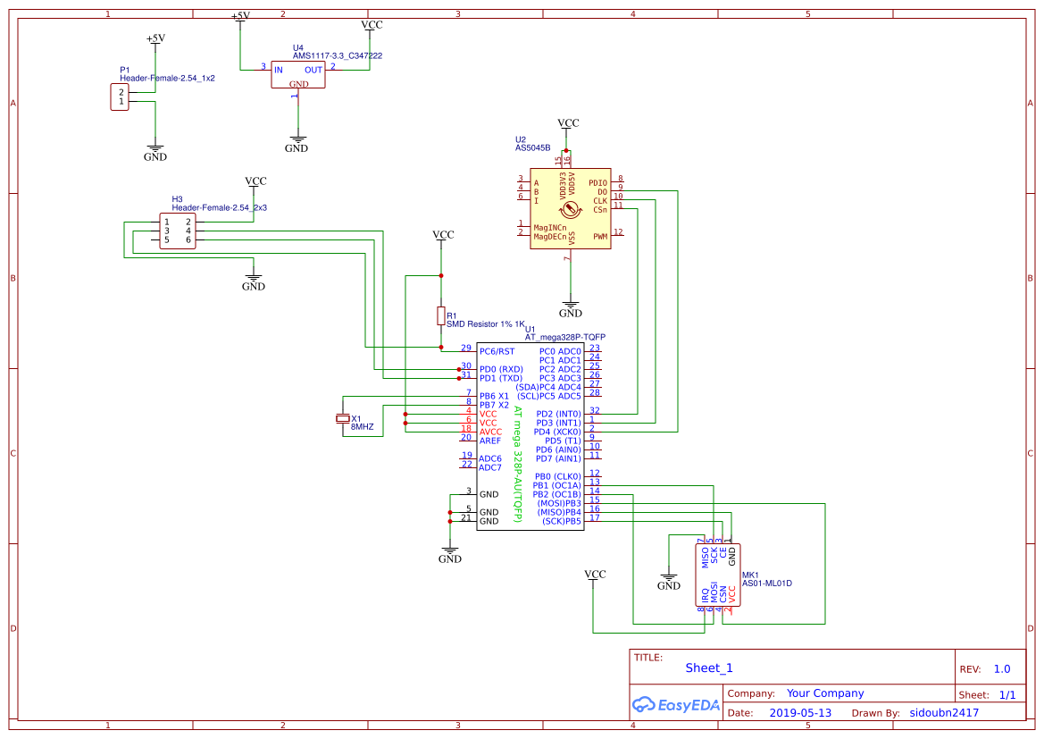 Magnetic_encoder_atmega328p 2eme_essai - EasyEDA open source hardware lab