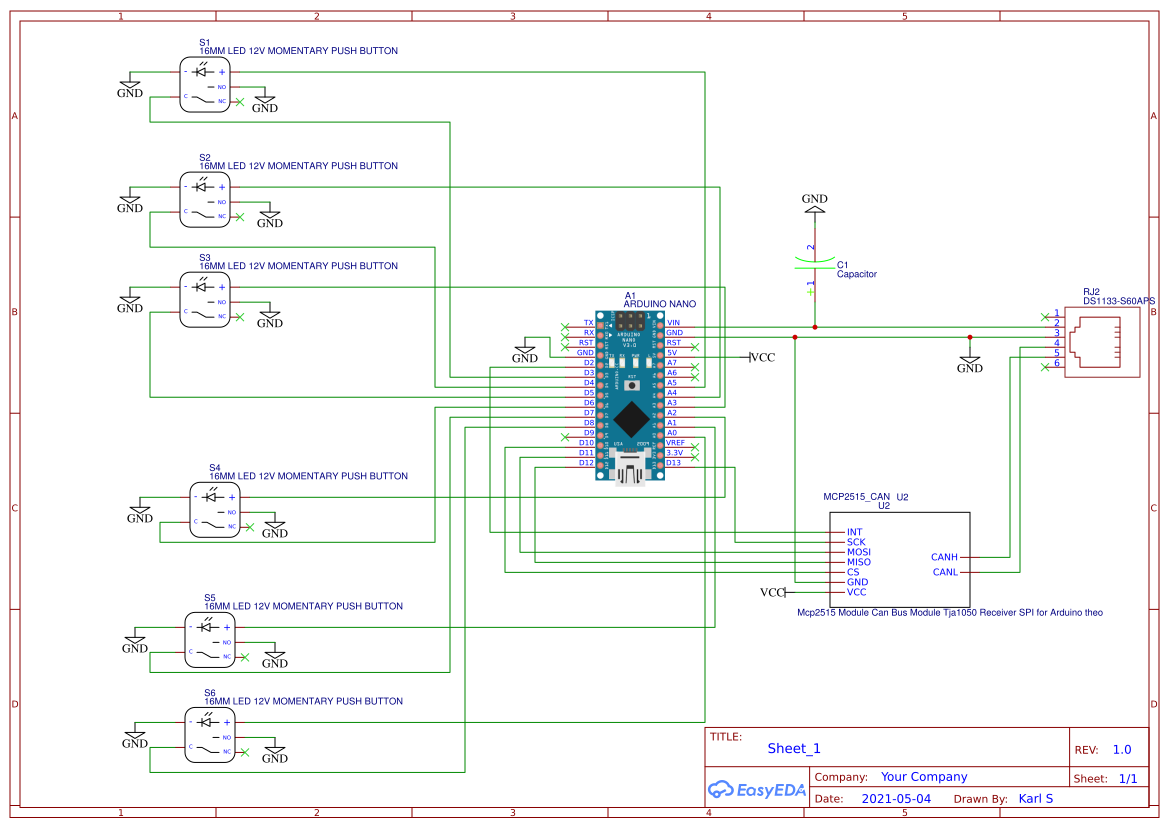 Garage Buttons - 6 - Luna - EasyEDA open source hardware lab