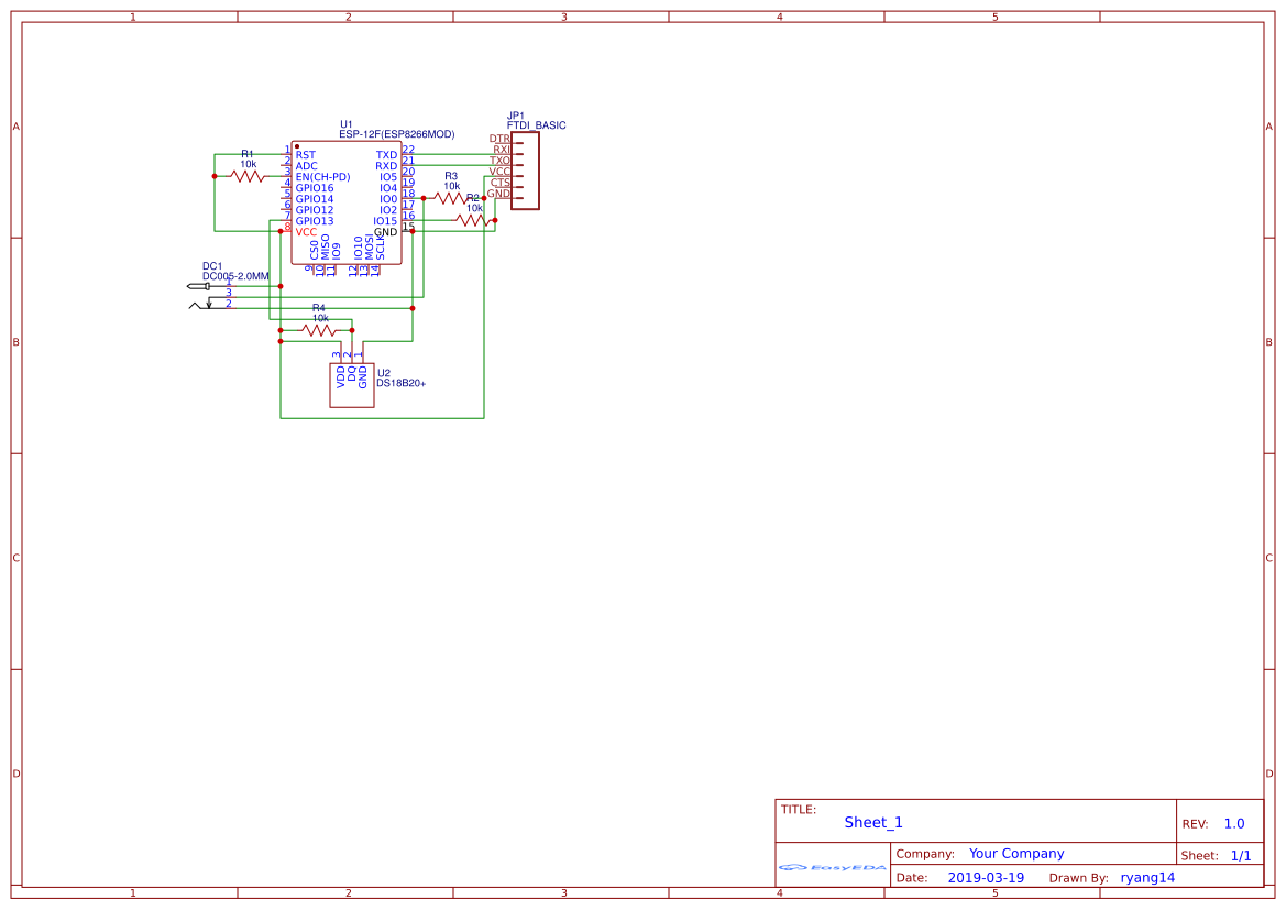 esp8266 temp node - EasyEDA open source hardware lab
