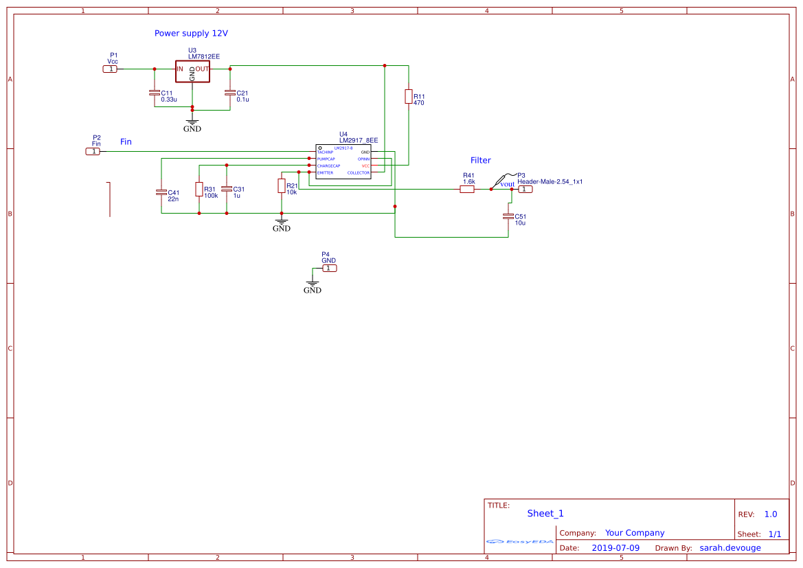 conditioner flow sensor with LM7907 - EasyEDA open source hardware lab