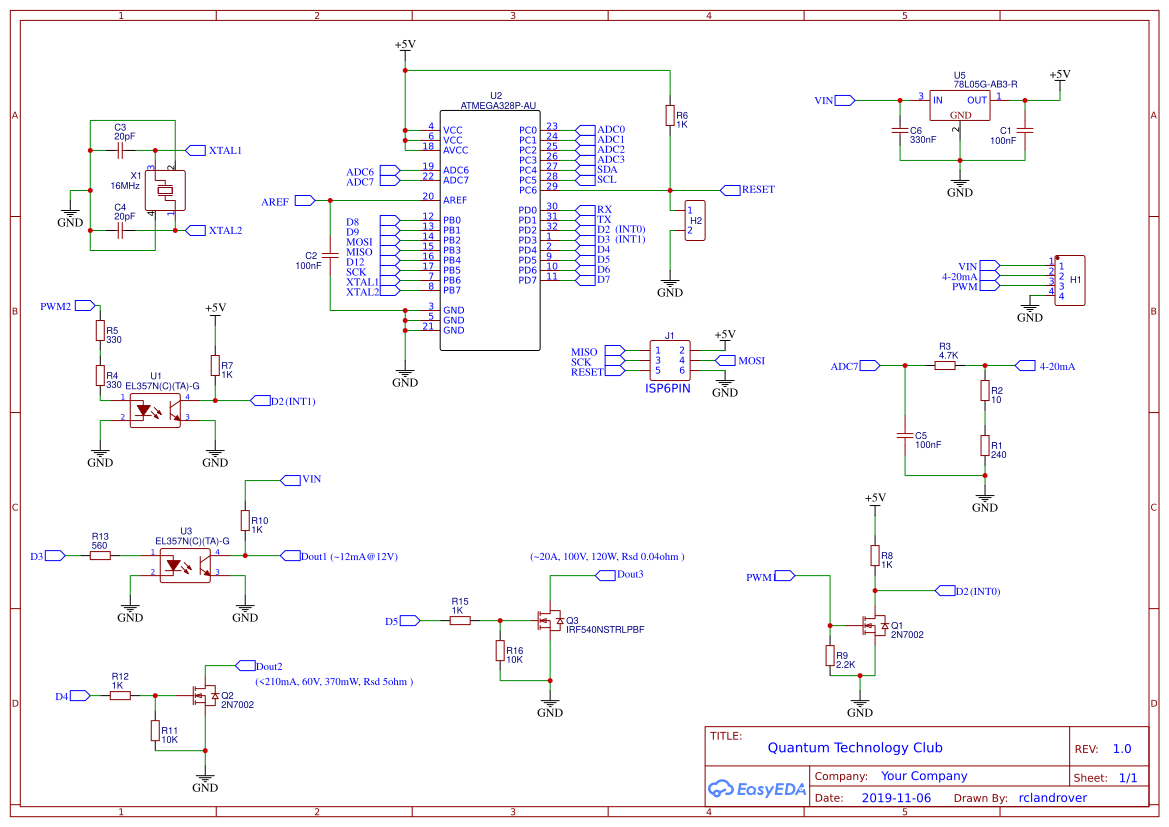 Quantum Technology Example - EasyEDA open source hardware lab