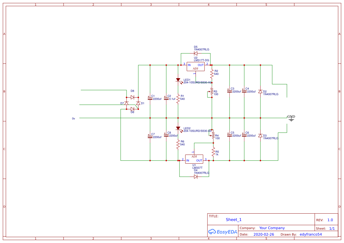 fuente bipolar - EasyEDA open source hardware lab