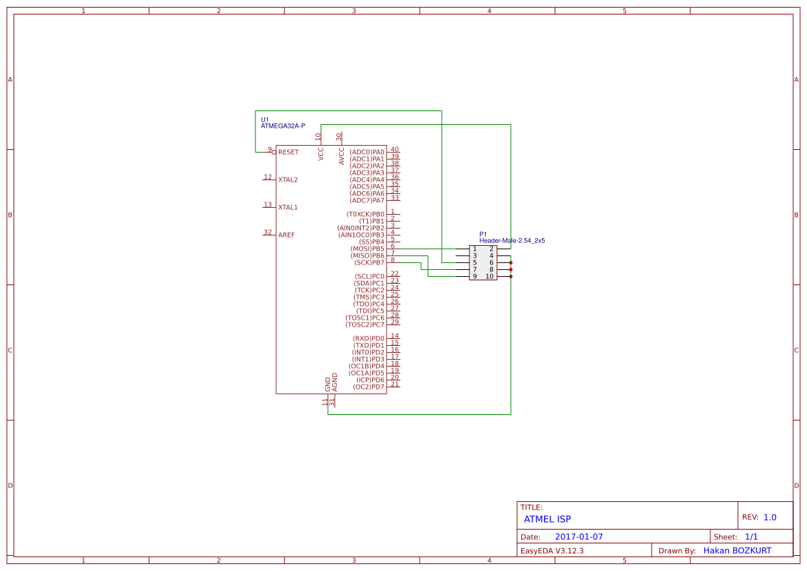 Atmel ISP - EasyEDA open source hardware lab