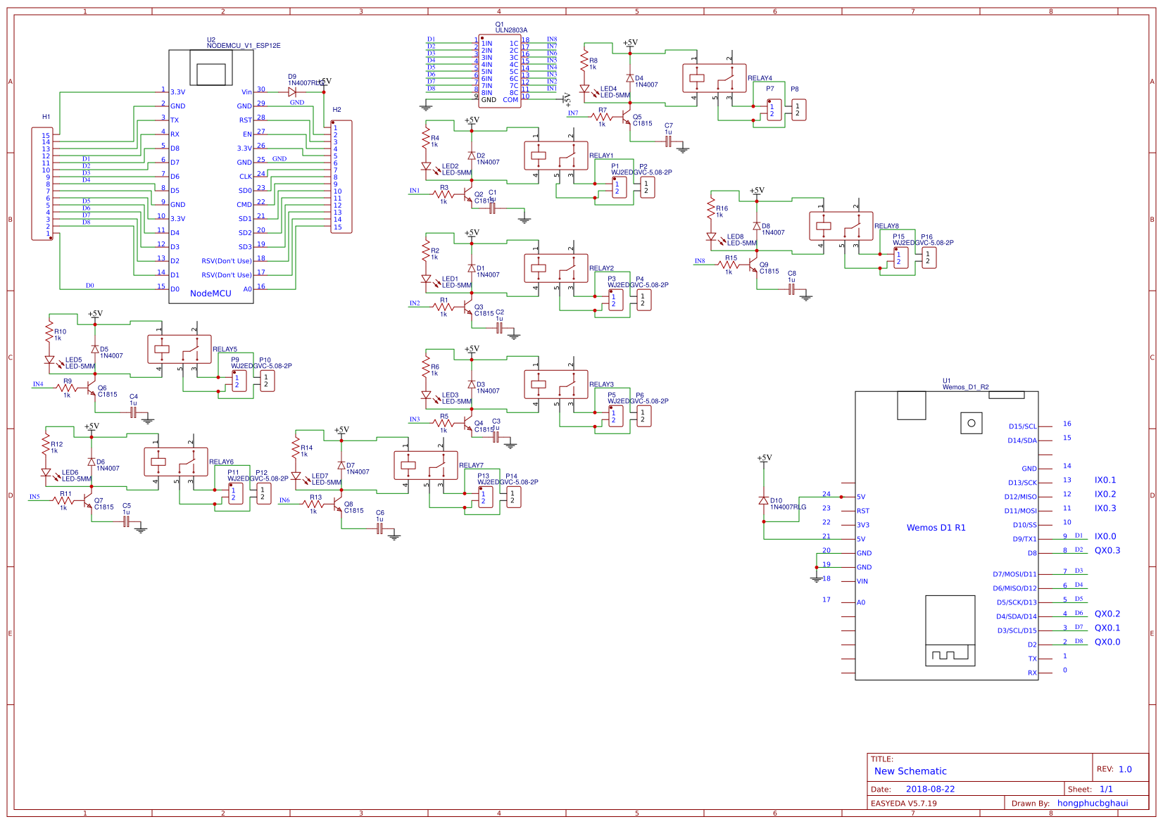 Node_Wemos_8Relays - OSHWLab