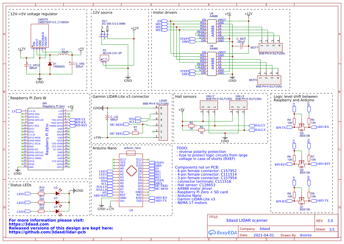 3dasd 3D Scanner - OSHWLab