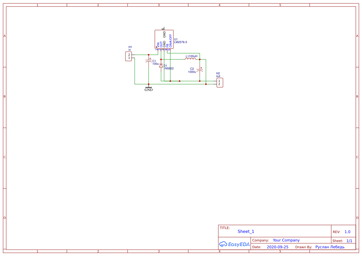Invertor LM2576 - EasyEDA open source hardware lab