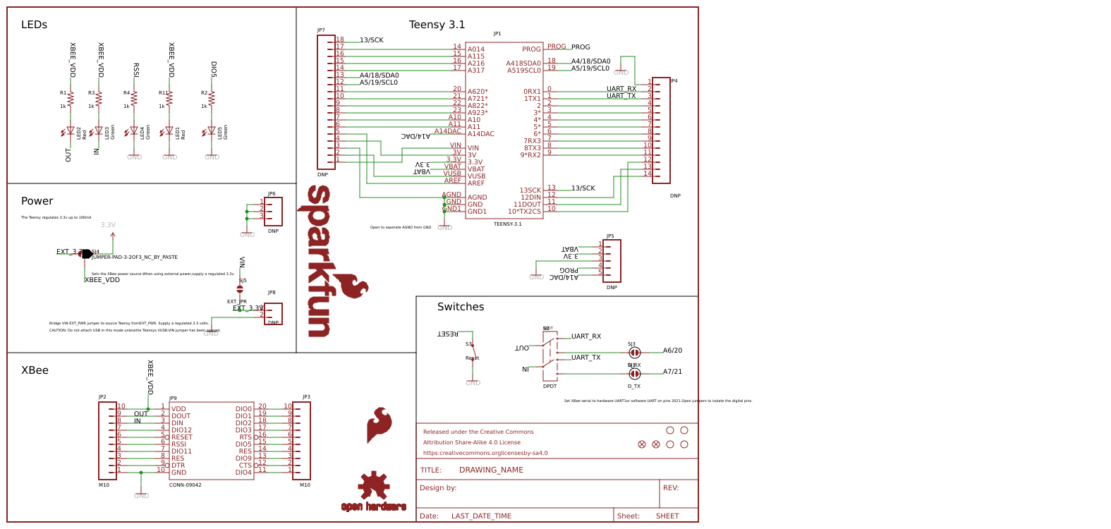 Teensy 3.1 XBee Adapter (Open hardware) - OSHWLab