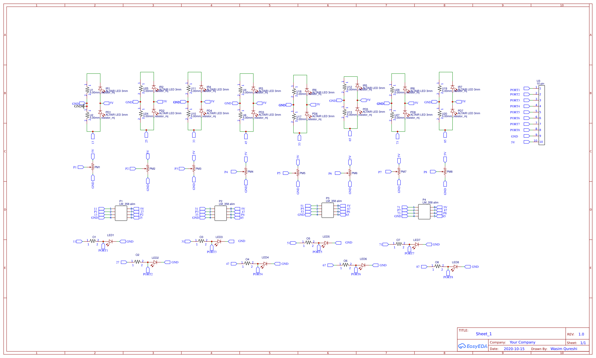 IR Array 8 ch - OSHWLab
