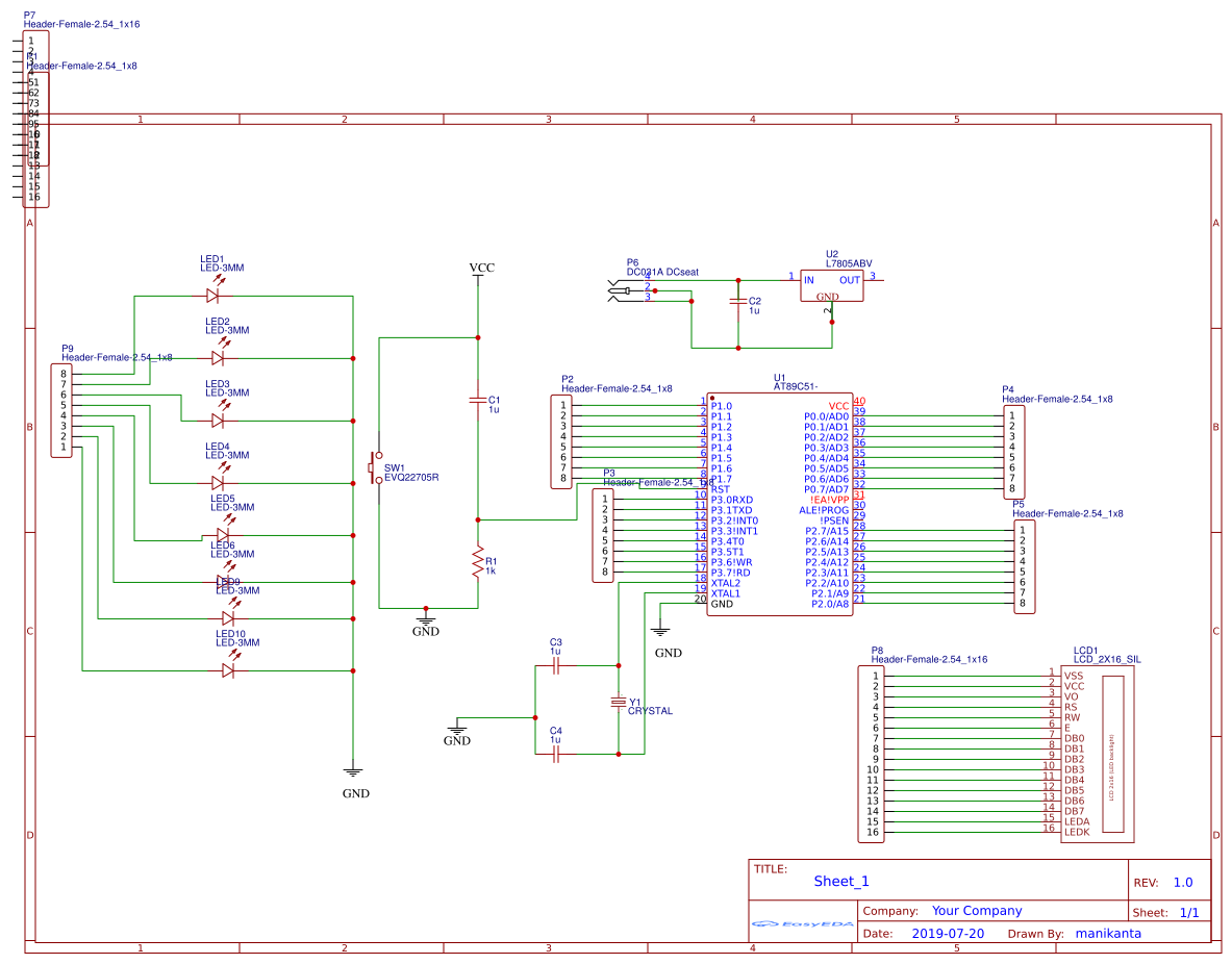 mani_8051_developer - Platform for creating and sharing projects - OSHWLab