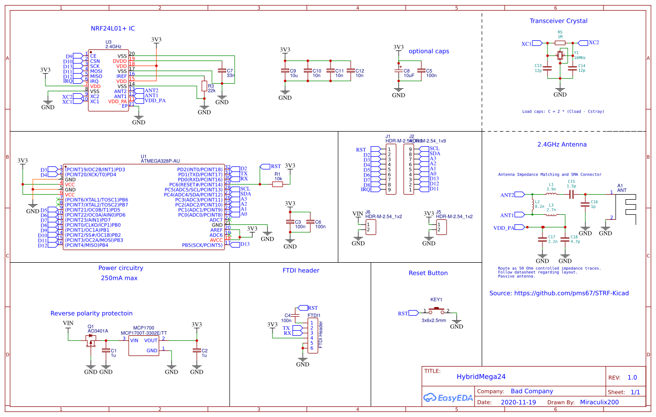 HybridMega24 Draft - OSHWLab