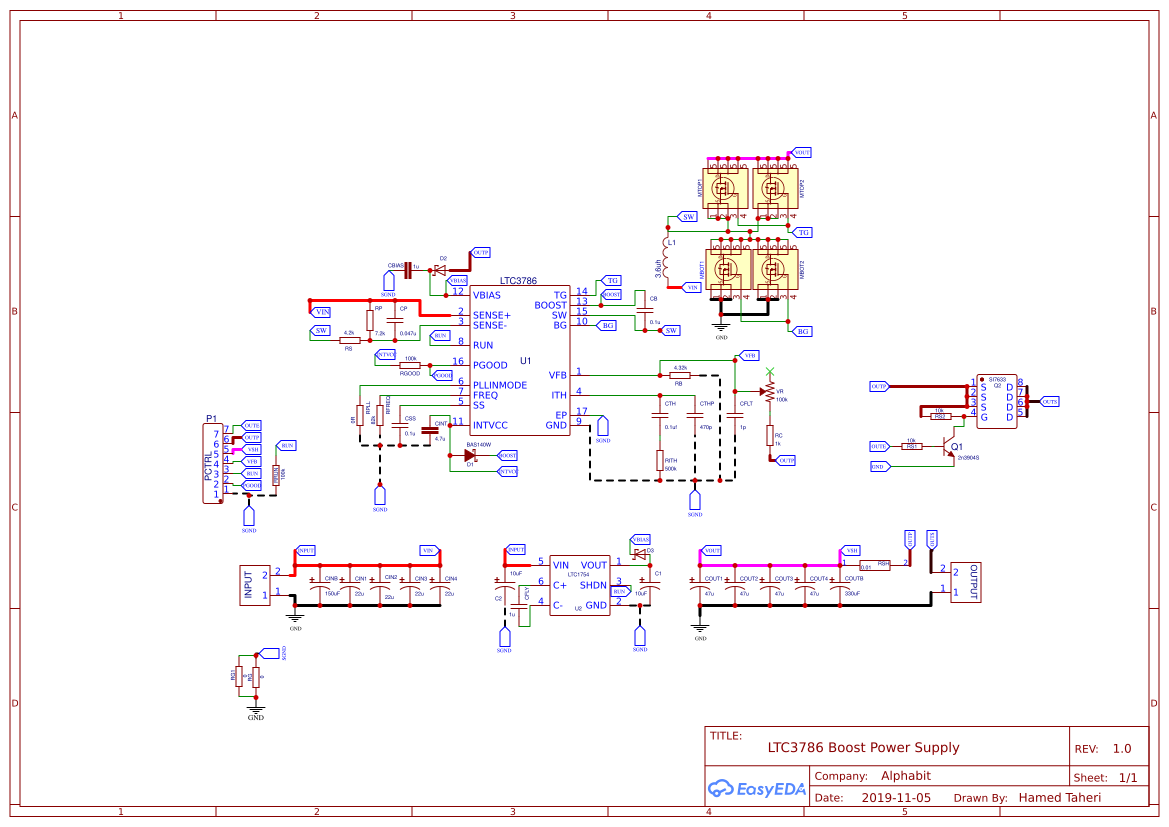 LTC3786 1S battery booster. - EasyEDA open source hardware lab