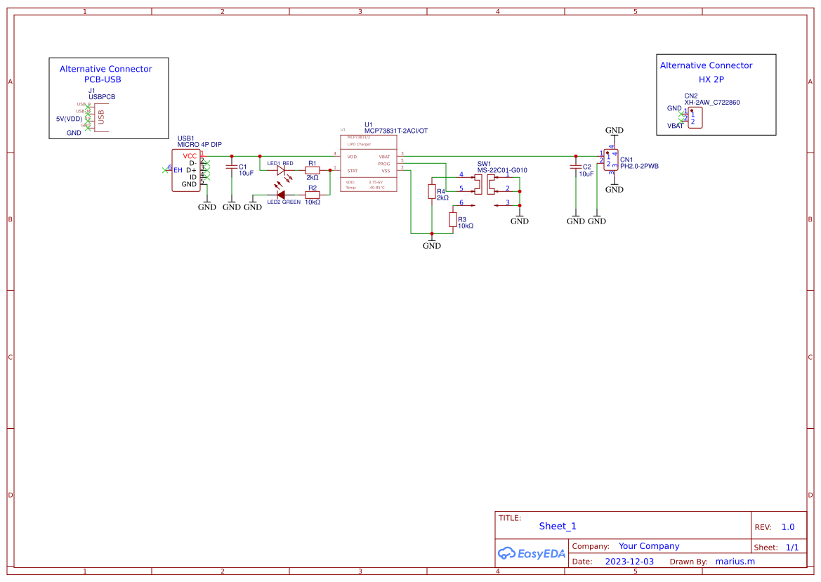 microLiPo Charger - OSHWLab