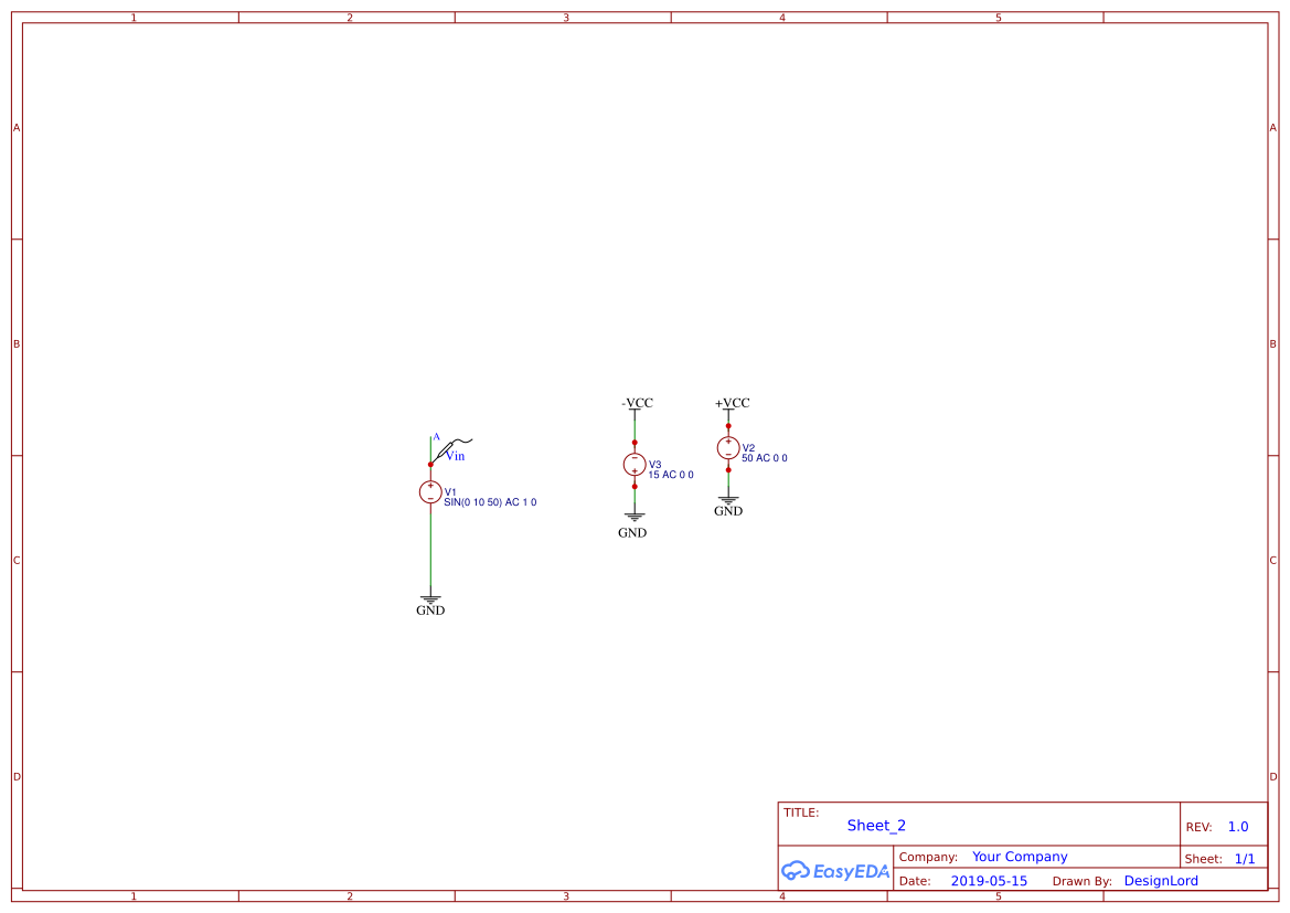 Non Inv Amp in multiple sheets - EasyEDA open source hardware lab