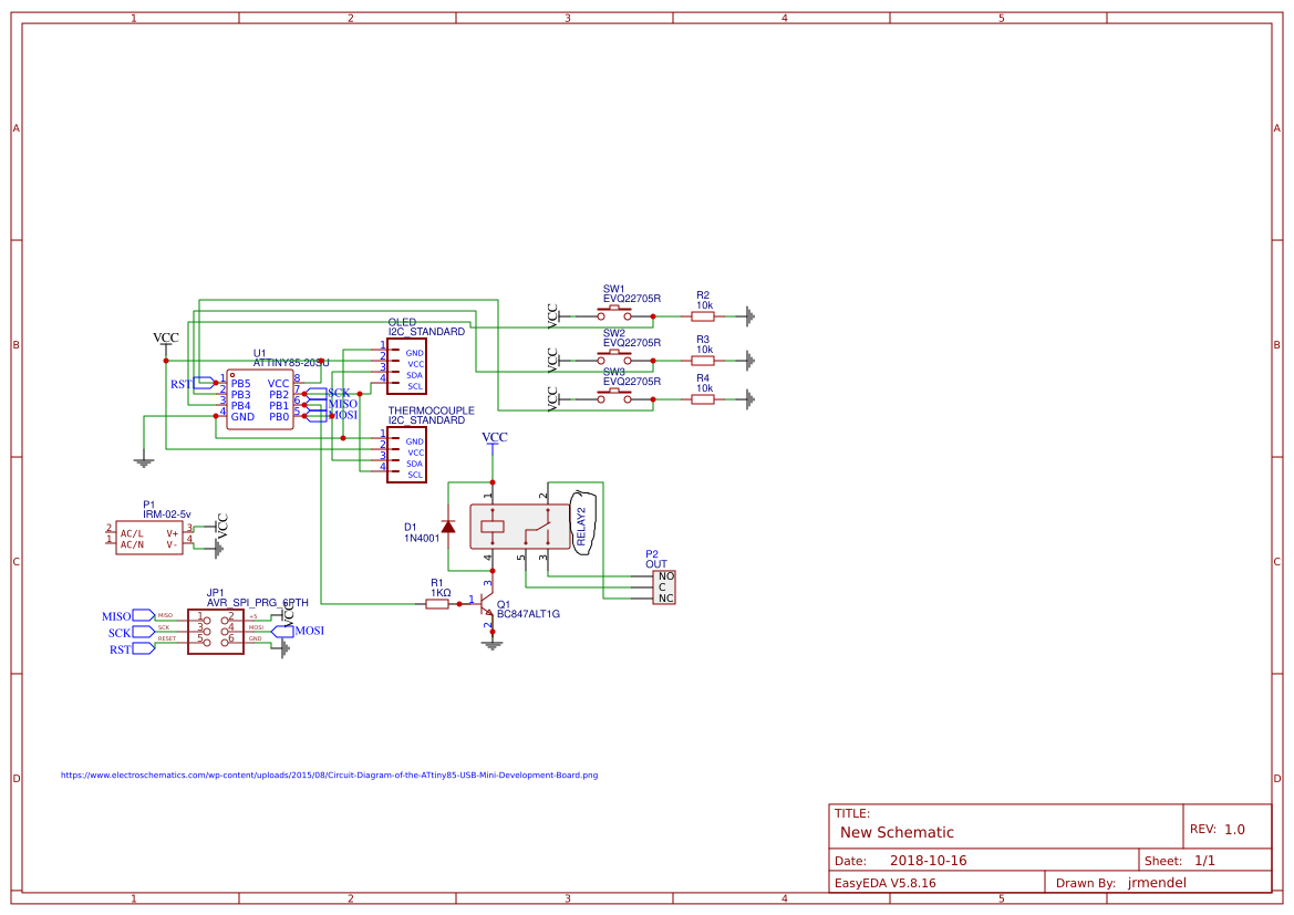 Relay Thermostat - EasyEDA open source hardware lab