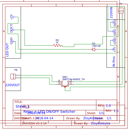 Relay LED controller - OSHWLab