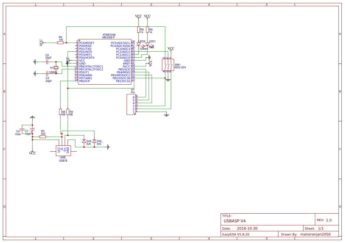 USBASPv3 - EasyEDA open source hardware lab