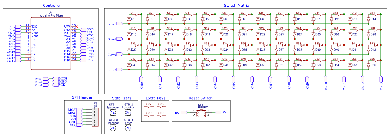 Ortholinear 50% Mechanical Keyboard - OSHWLab