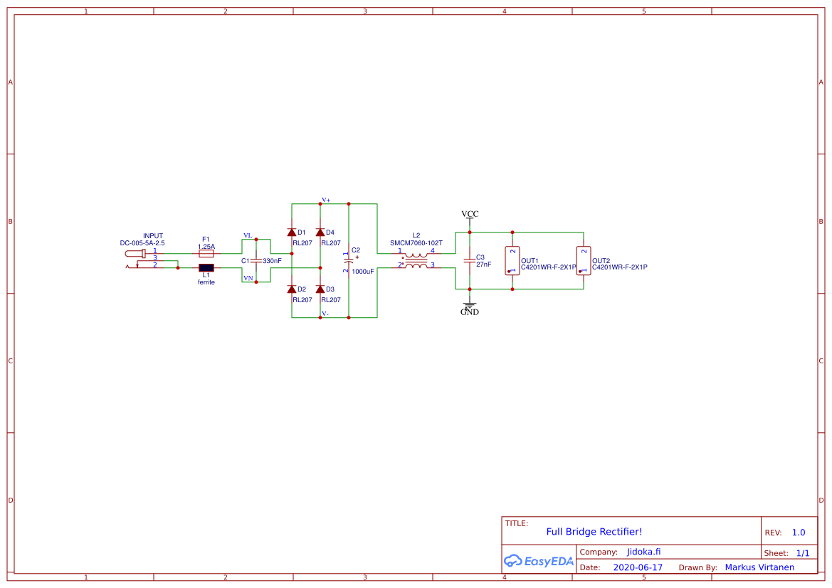 full_bridge_rectifier_v1 - EasyEDA open source hardware lab