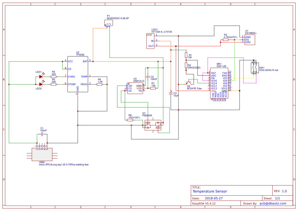 Temperature Sensor - EasyEDA open source hardware lab