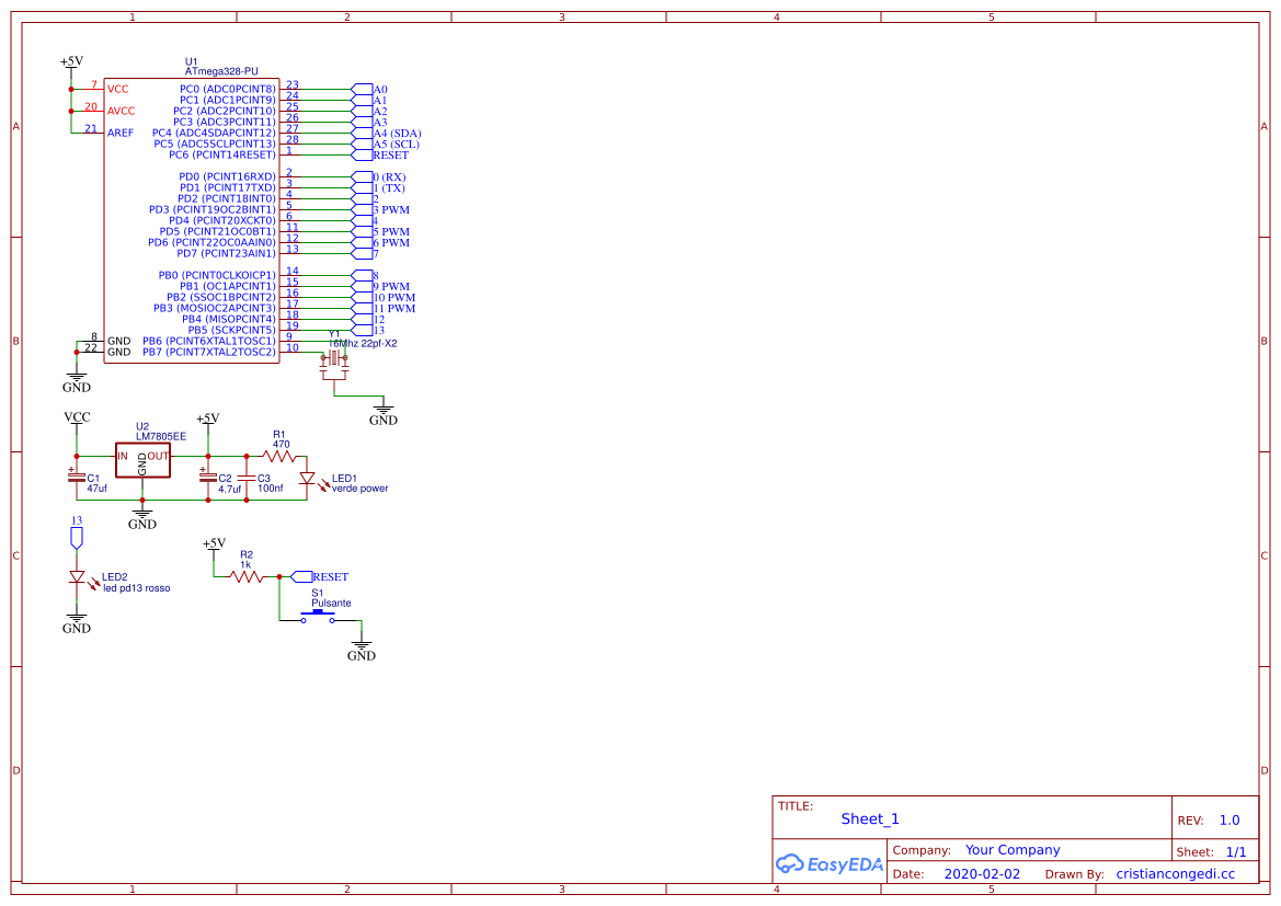 programmatore ATMEGA328 - Platform for creating and sharing projects - OSHWLab