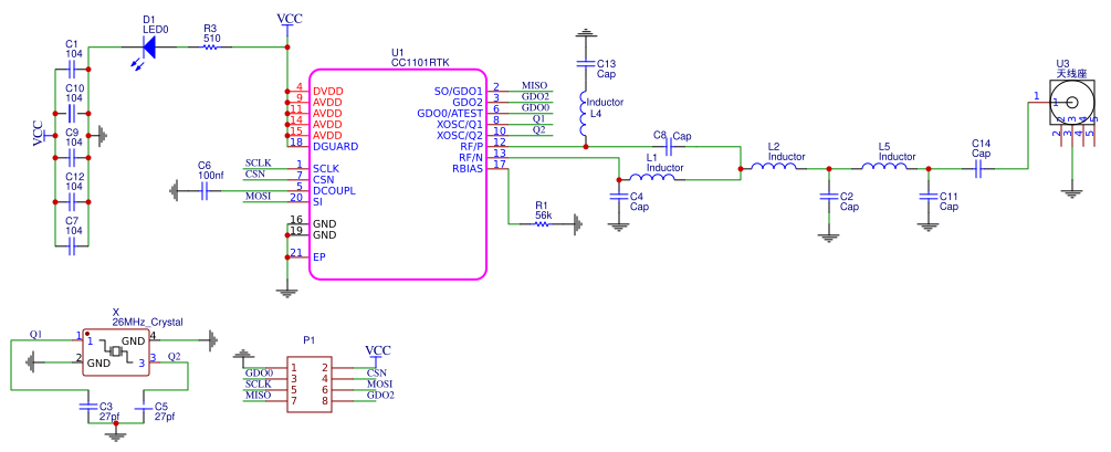 cc1101 315/433 - OSHWLab