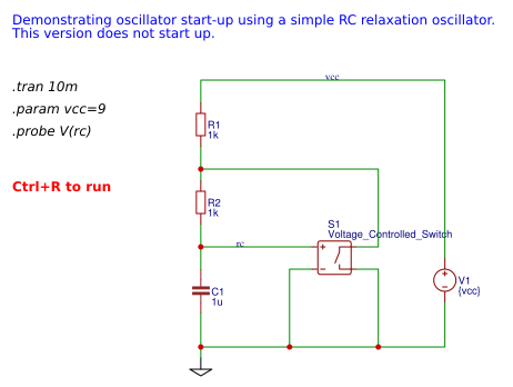 relaxation oscillator startup 01 - EasyEDA open source hardware lab