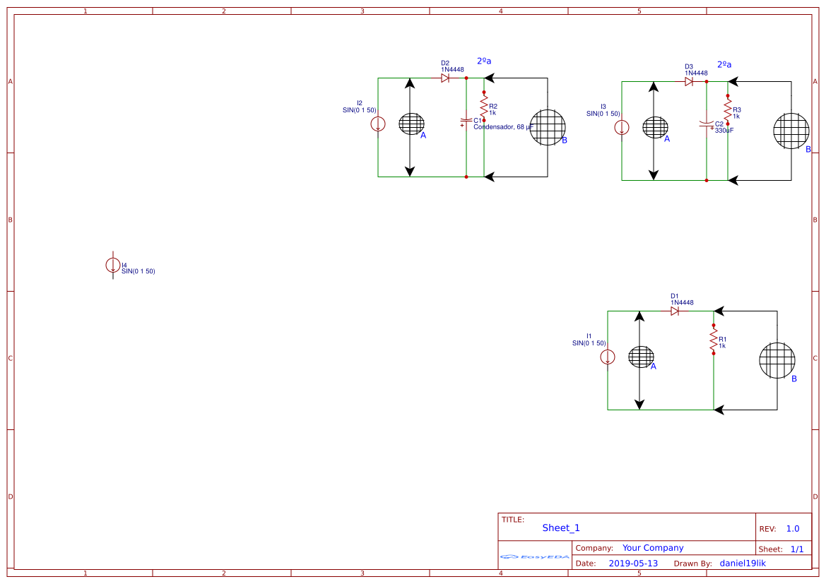 experimento de rectificacion - EasyEDA open source hardware lab