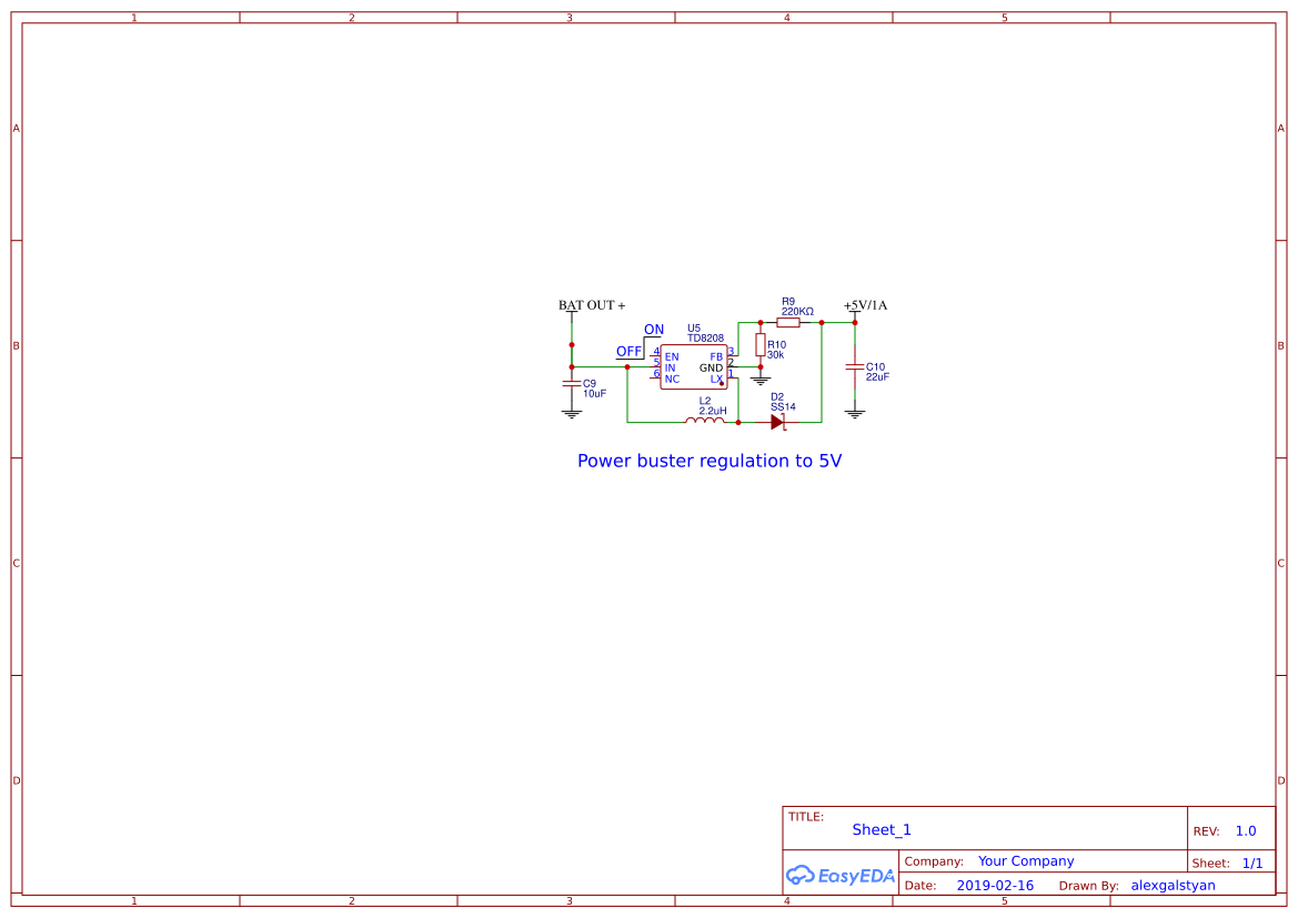 TD8208 DC-DC boost-regulator - EasyEDA open source hardware lab