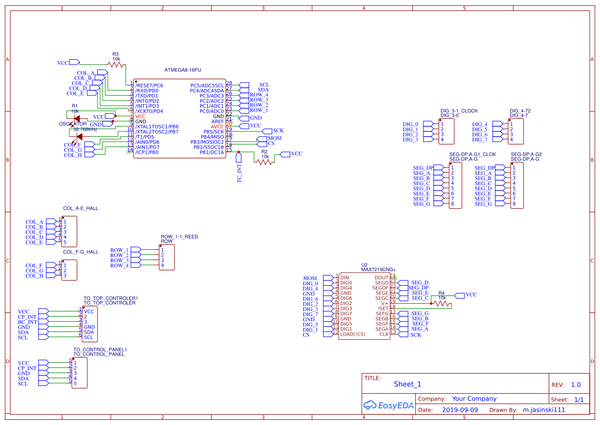 Electronic chess board - EasyEDA open source hardware lab