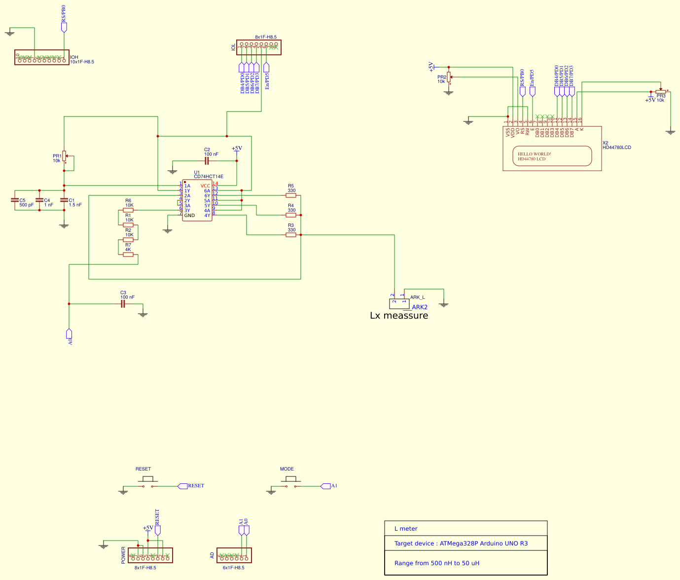 Arduino shield L_meter - EasyEDA open source hardware lab