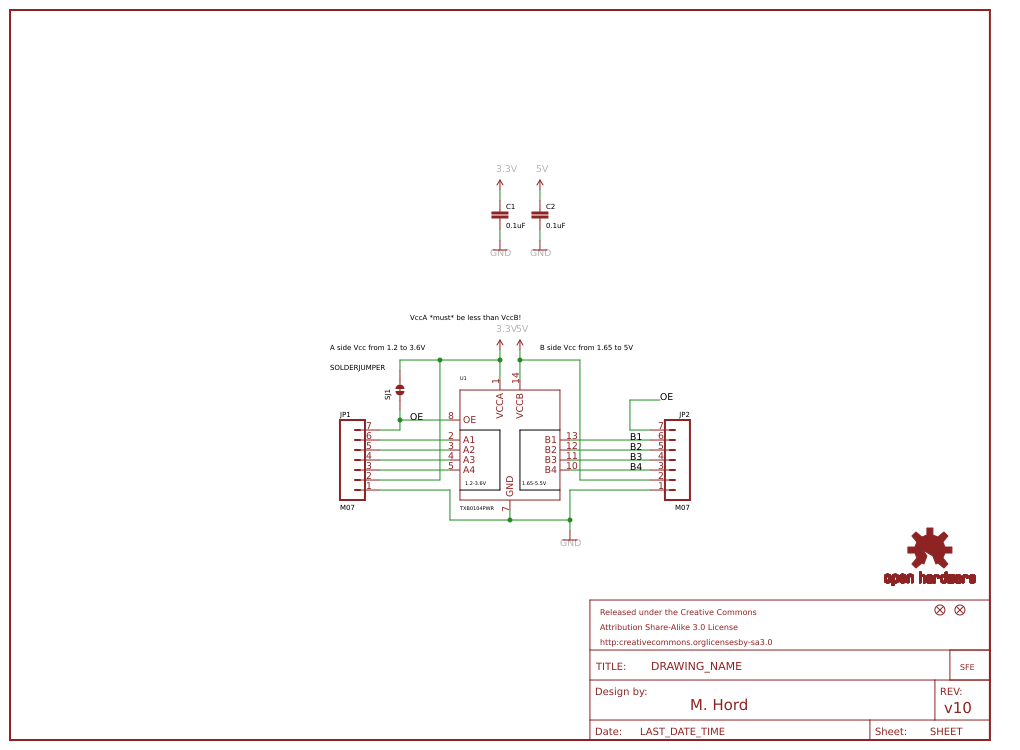 Voltage-Level Translator Breakout - TXB0104 (Open hardware) - OSHWLab