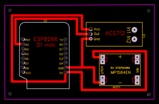 sensor corriente esp8266 - OSHWLab