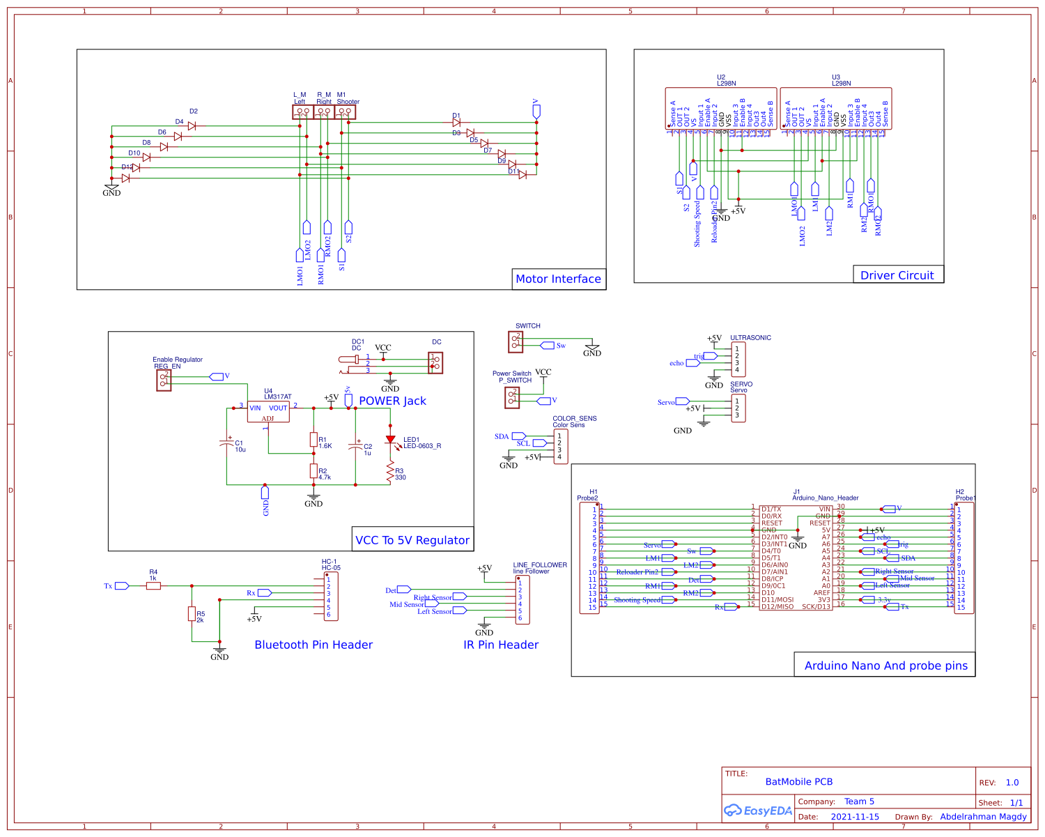 Intro To mechatronics Circuit - OSHWLab