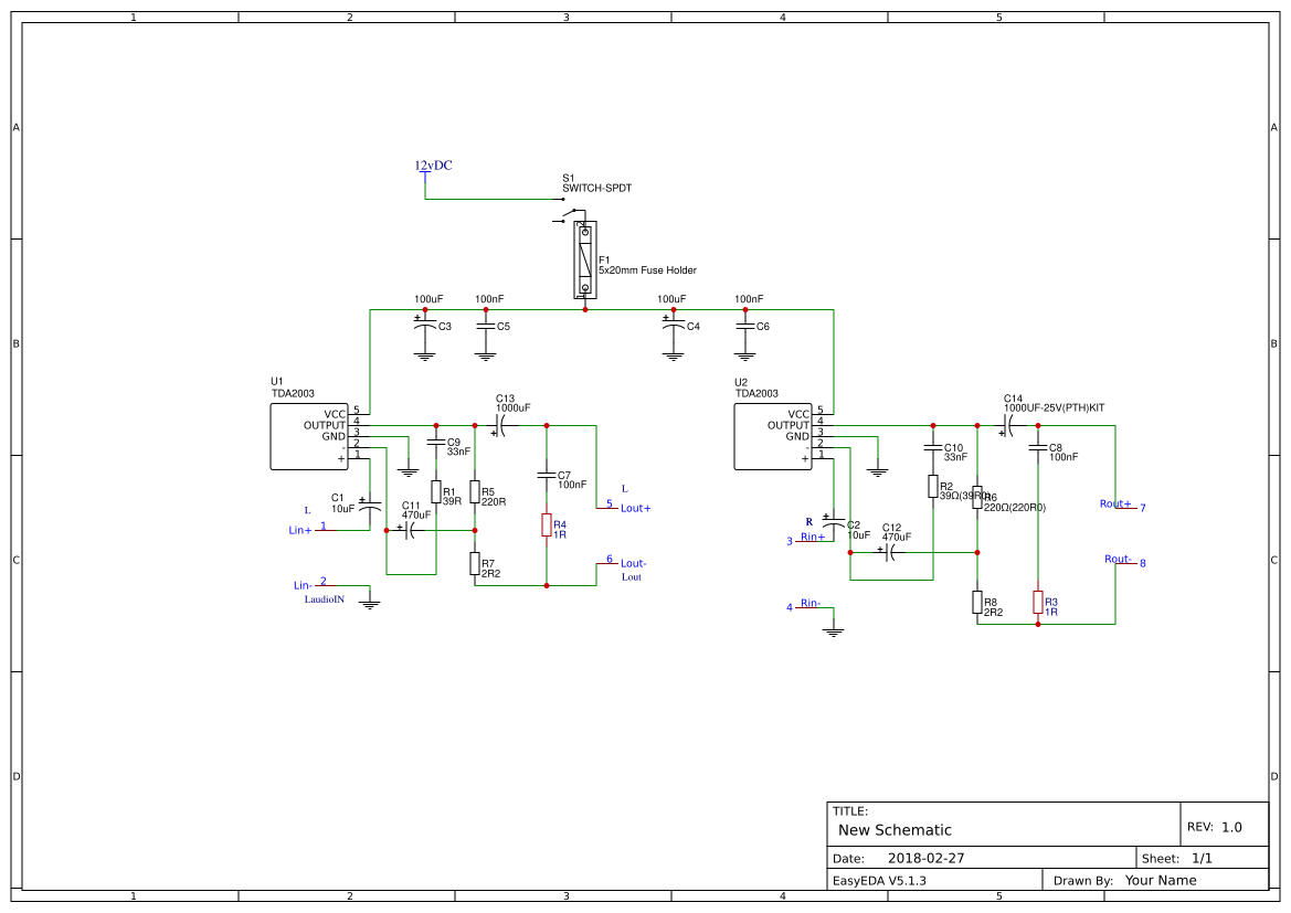 TDA2003 amp - OSHWLab