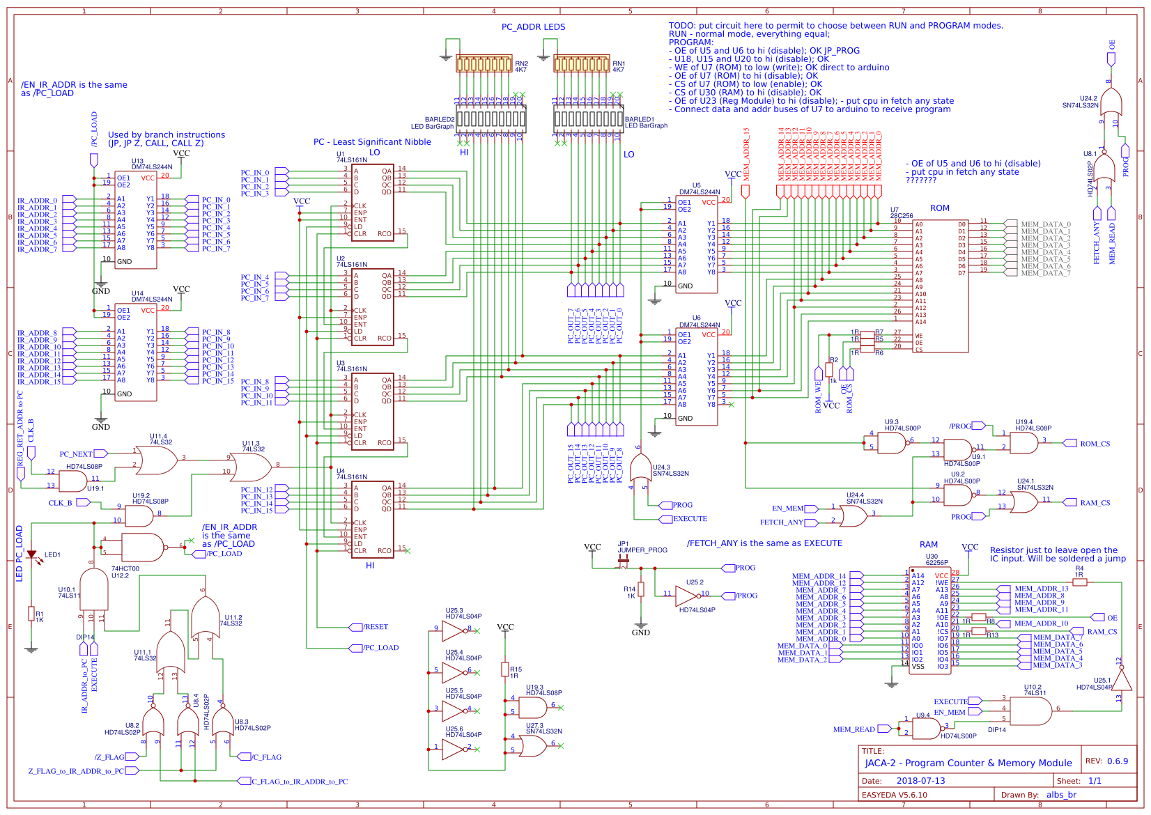 6 - Program Counter & Memory - EasyEDA open source hardware lab