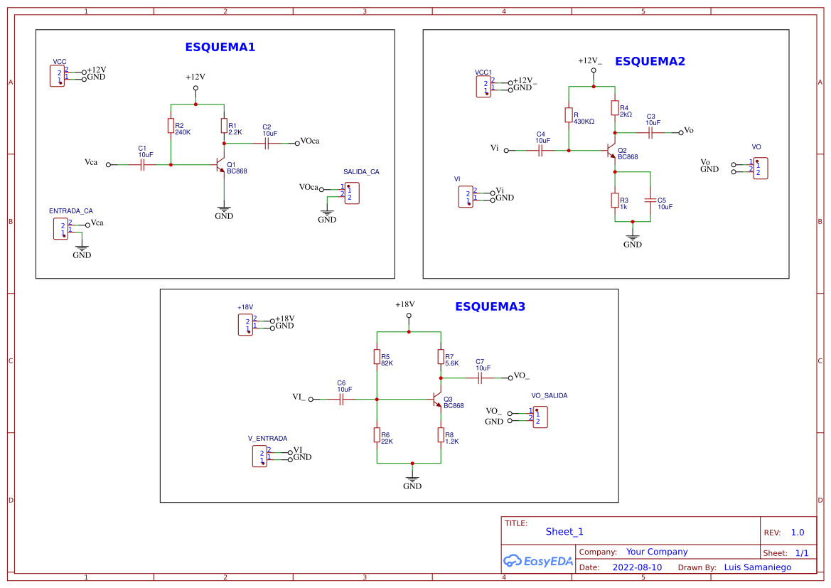 Esquema de Polarización de Transistor BJT - EasyEDA open source hardware lab