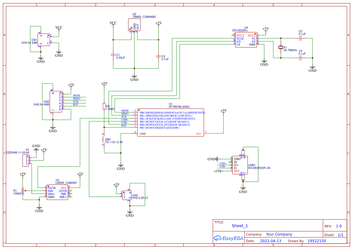 ATtiny85 RTC Watering - OSHWLab