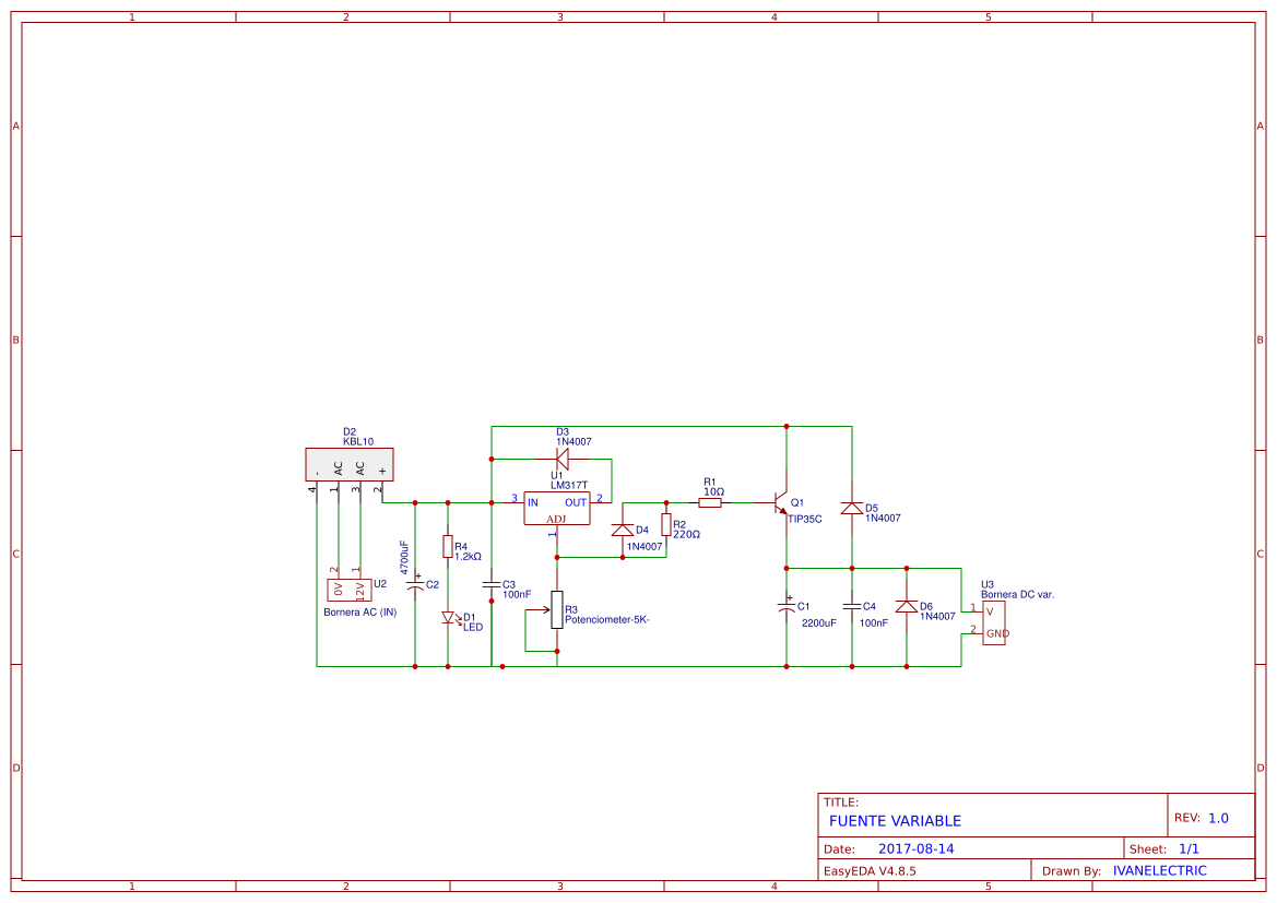 Fuente Variable 3A - OSHWLab